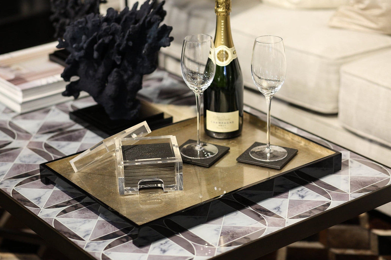 Luxury Trays | Serving Trays - Wood, Hand-Gilded, Lacquer Tray Options